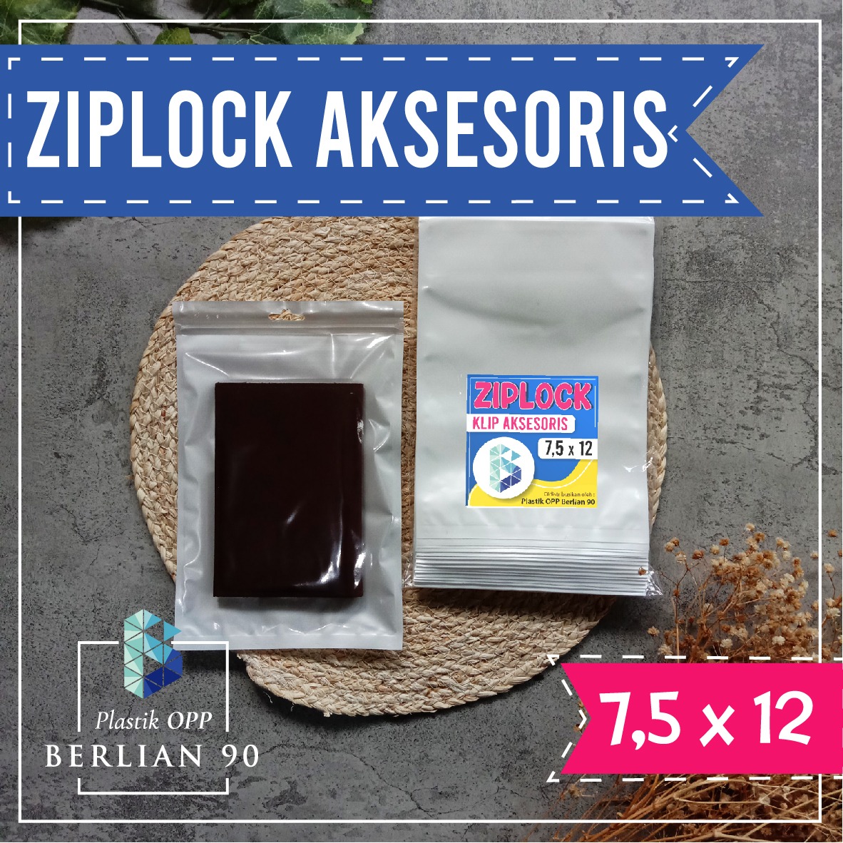 Plastik Ziplock Putih 7,5 x 12 / Plastik Zip Lock Aksesoris / Plastik ...